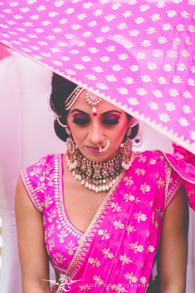 Colorful Sikh Wedding With A Beautiful Fuchsia Lehenga! | WedMeGood