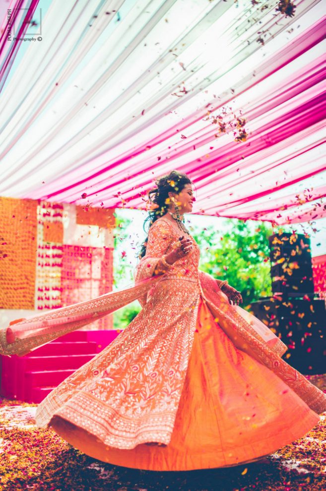 Ultra Colorful Wedding With A Monsoon Themed Mehendi! | WedMeGood