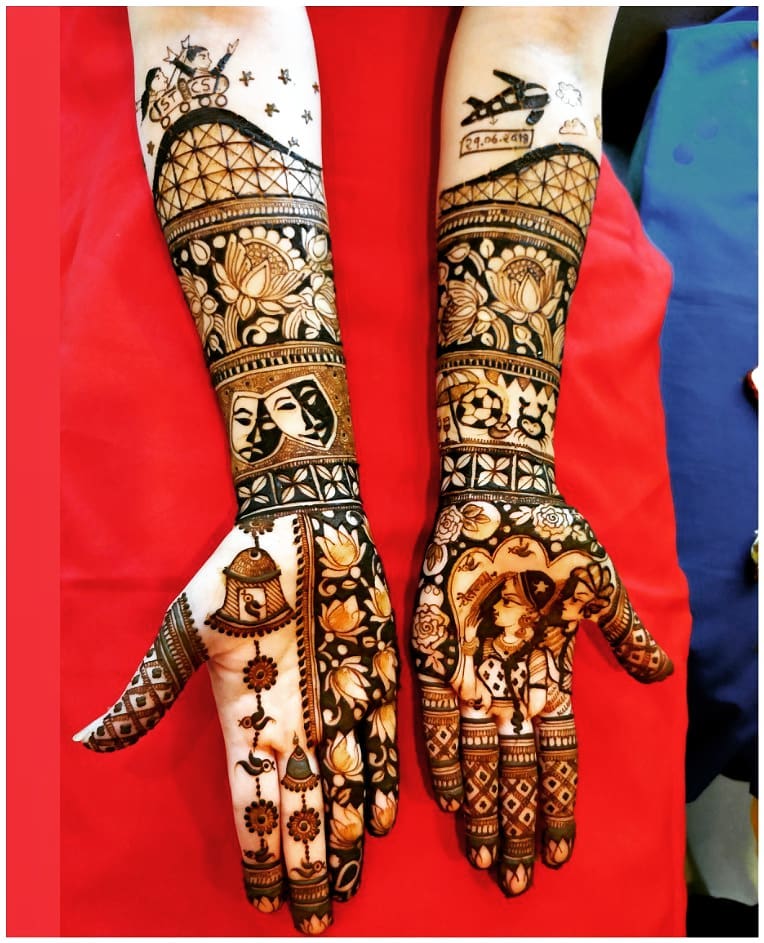 This Actress Had The Most Interesting Bridal Mehendi Design Ever And It ...