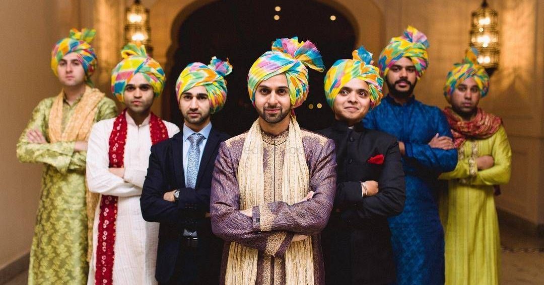 From Plain To Printed, Fresh New Safa Ideas For Your Baraat! | WedMeGood