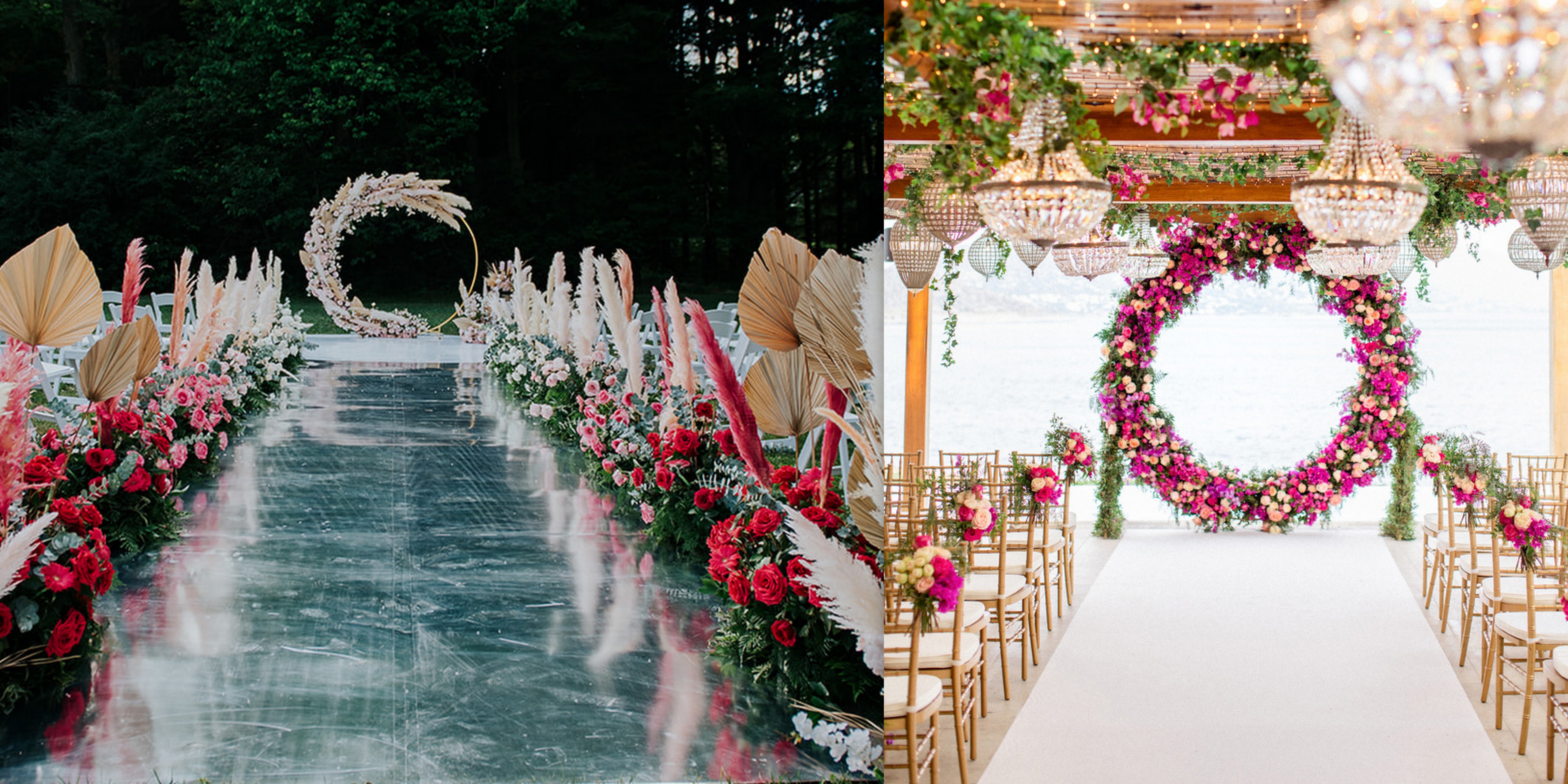 From Printed To Glass, Different Aisle Decor Ideas We Loved! | WedMeGood