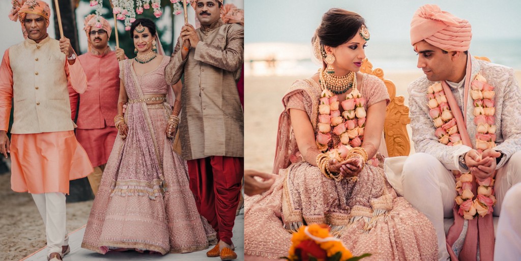 A Drop-Dead Gorgeous Goa Wedding With A Bride In A Uniquely Hued ...