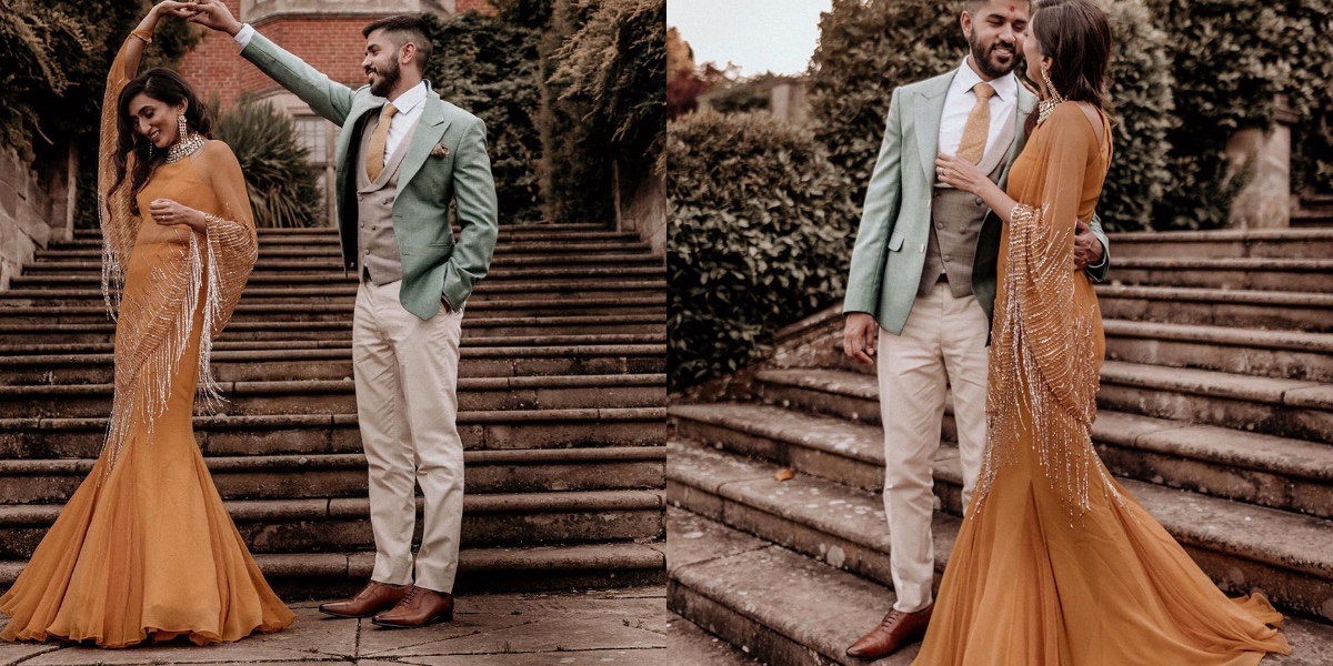 This Bride Wore The Most Unconventional Yet Elegant Reception Outfit ...