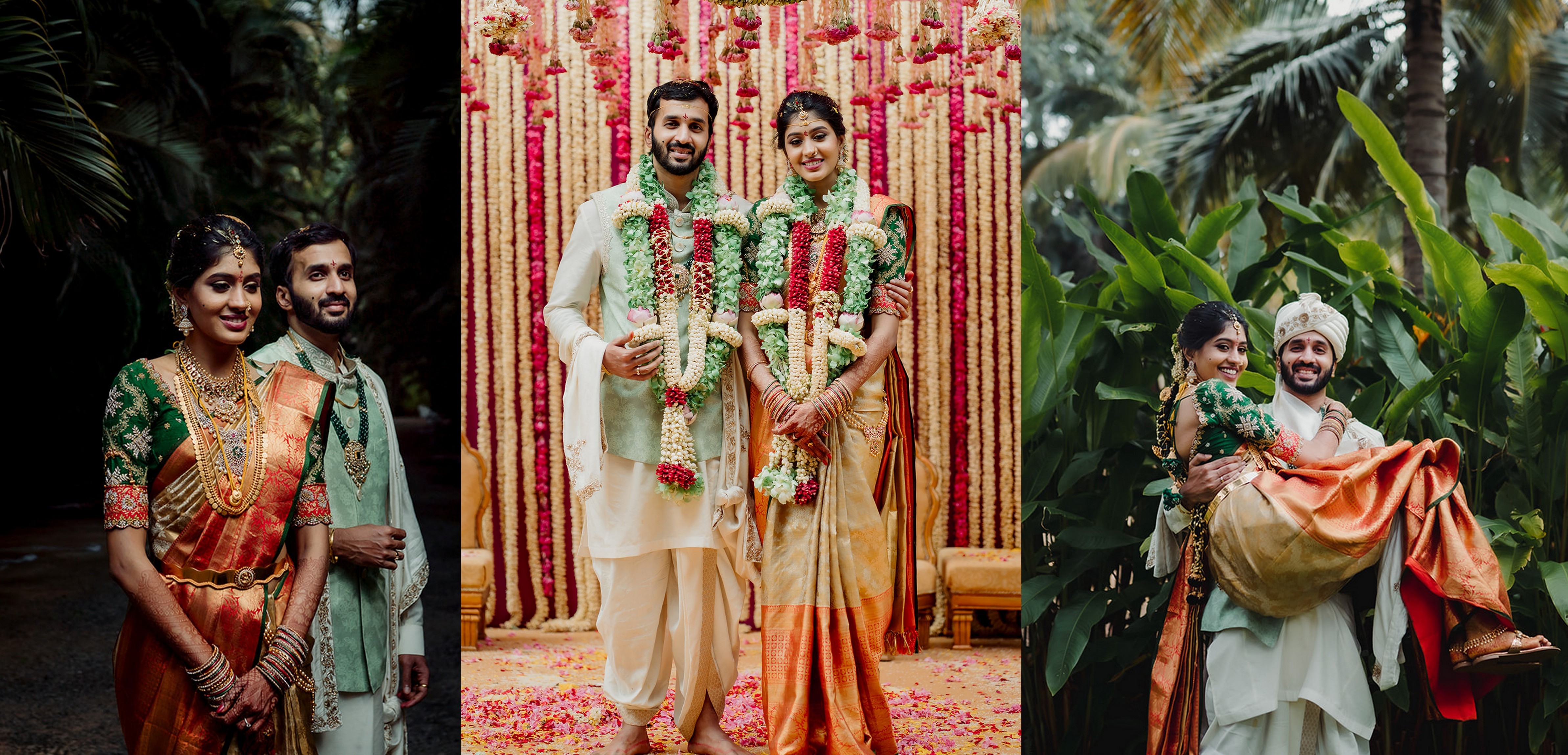 Traditional Bangalore Wedding With The Bride In A Gorgeous Kanjeevaram ...