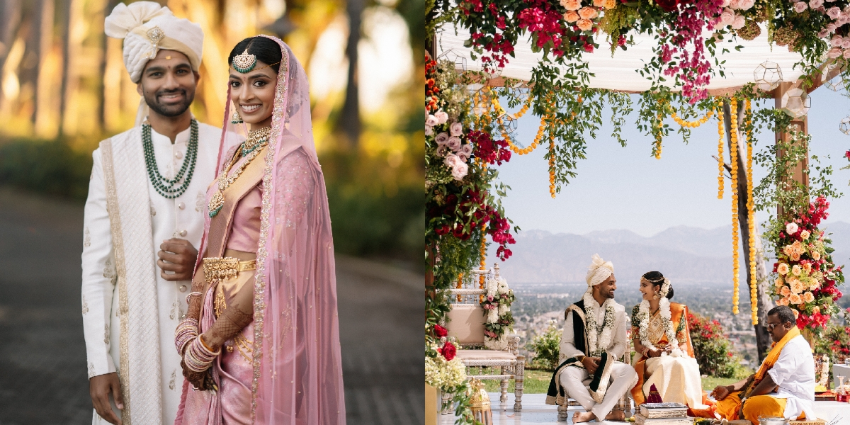 Charming South Indian Wedding With A Multitude Of Pretty Bridal Looks! | WedMeGood
