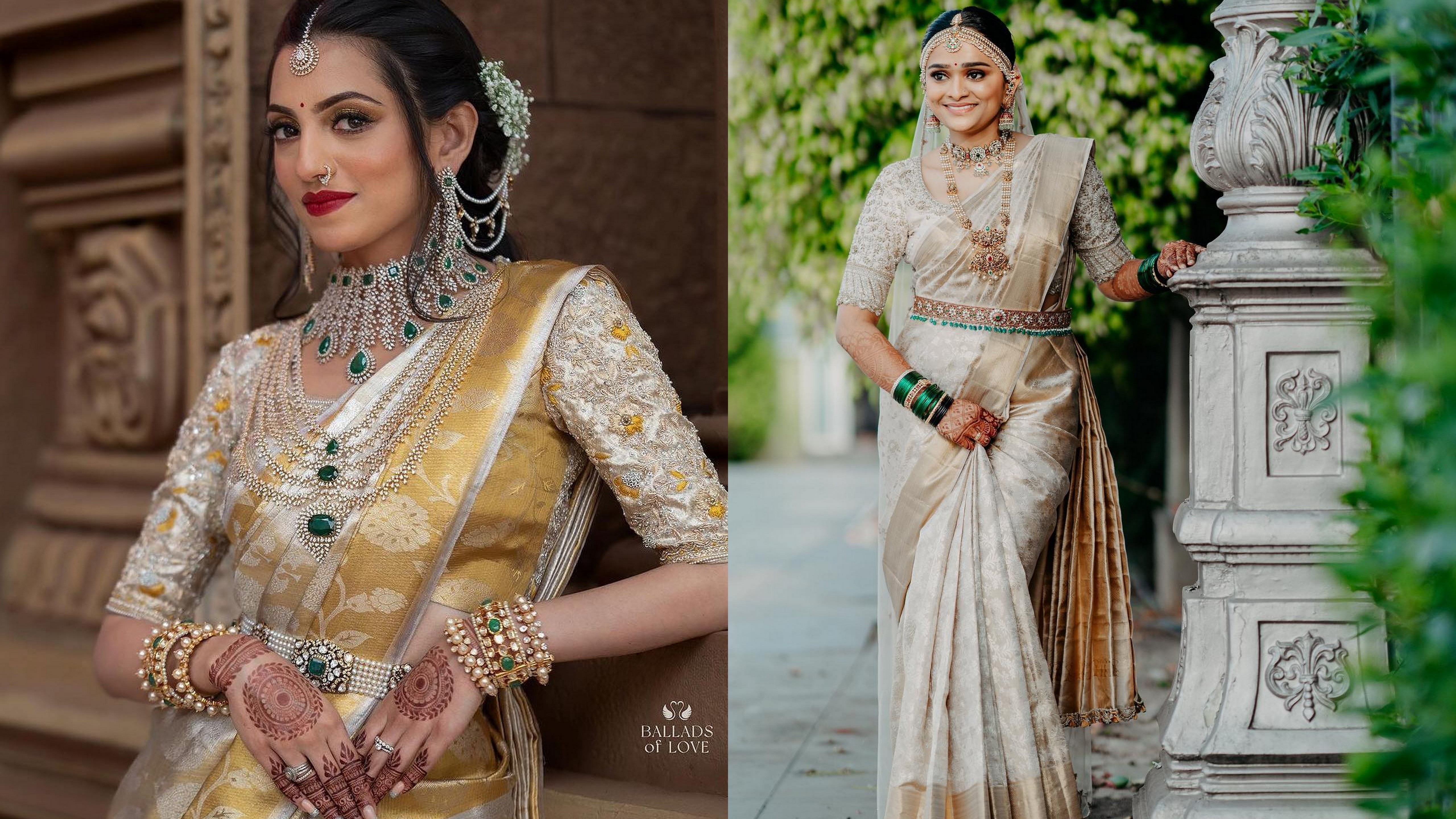 Ivory & Gold Sarees You MUST Save | WedMeGood